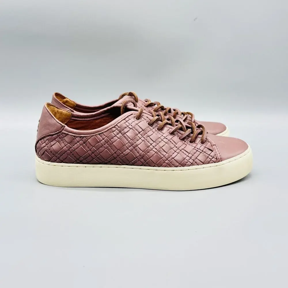 Frye | Shoes | Frye Shoes Womens 7 Pink Leather Woven Low Top Platform ...